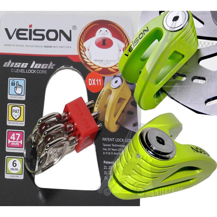 VEISON Motorcycle Disc Brake Lock Waterproof Lock Anti-theft-DX11 ...