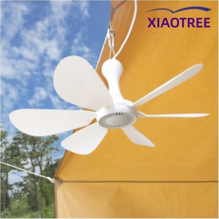 USB Fan Silent 6-blade Ceiling Fan 4-speed Hanging Fan for Camping Bed ...