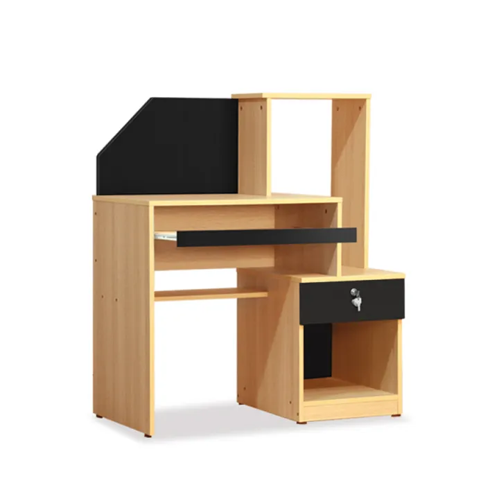 Regal Laminated Board Computer Table - Beech & Black CTC-107-1-1-33 ...