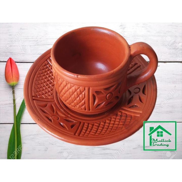 Clay Cup. Clay Tea Cup with prece. Matir cup. Matir Tea cup. Handmade ...
