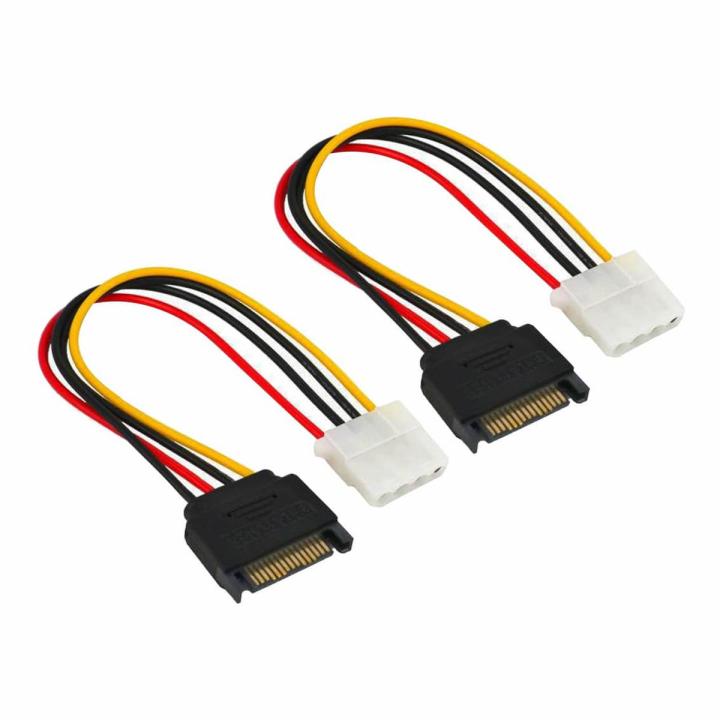 2 piece Sata Power Extension Cable used for hdd-sdd-dvd | Daraz.com.bd
