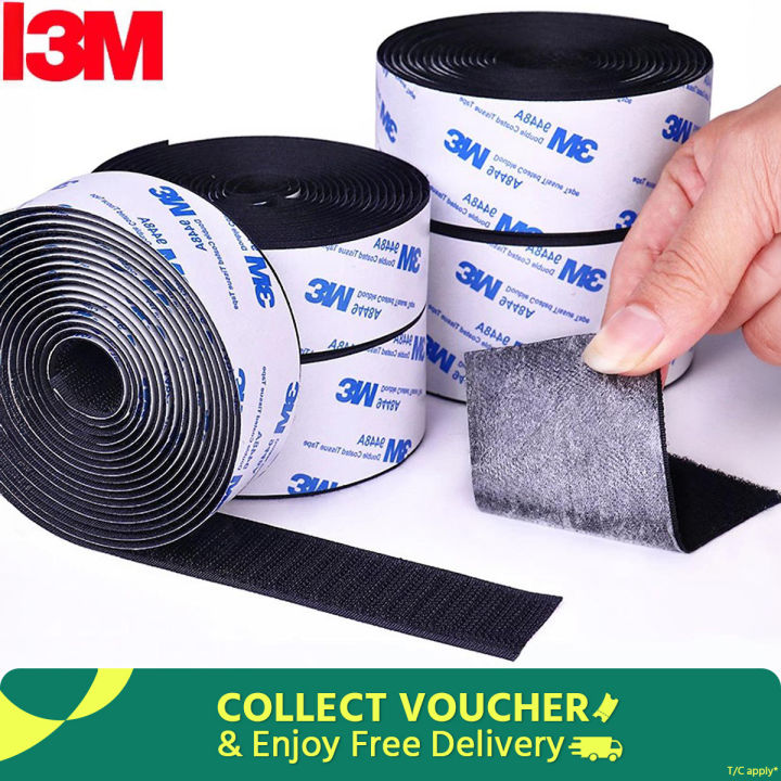 Self adhesive 1Meter/Pairs Velcro Tape Strong 25mm-30mm Hook and Loop ...