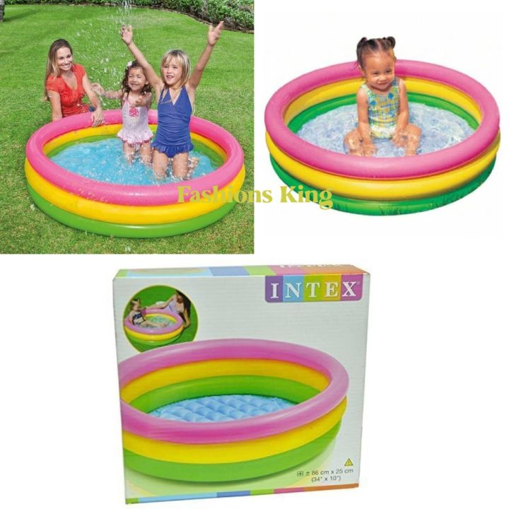 Intex Baby Swimming Pool 34 x 10 Baby Pool Bath Water Tub For Kids-34 ...
