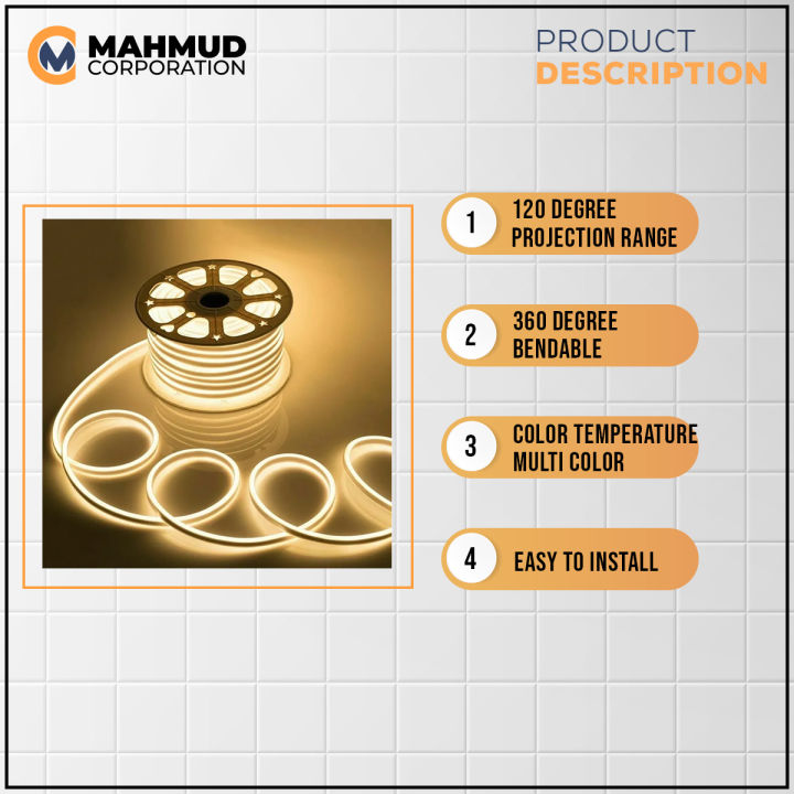 5M LED Flexible Silicone Neon Light Strip Set 5050 Low Voltage 12V 6*12 ...