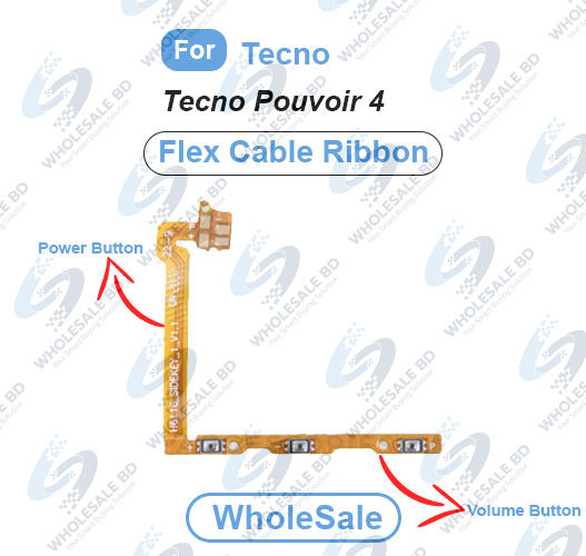 Tecno Pouvoir 4 Power On/Off Switch Button Side Volume Up Down Buttons ...