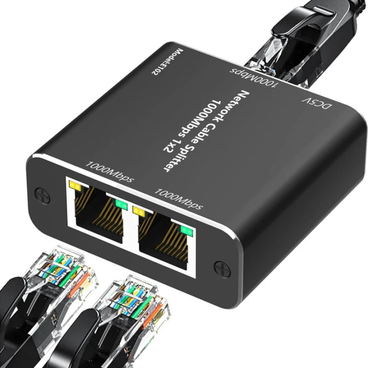 Extender LAN Cable Adapter 1000Mbps Game switch RJ45 Ethernet Splitter ...