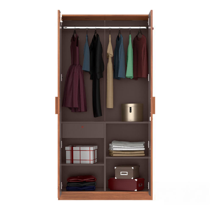 santoshi Plywood Engineered Wood Two Door Almirah Wardrobe with Inner ...