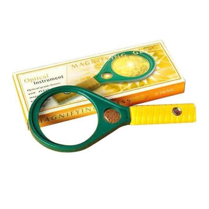 90mm Magnifying Glass - Yellow and Green | Daraz.com.bd