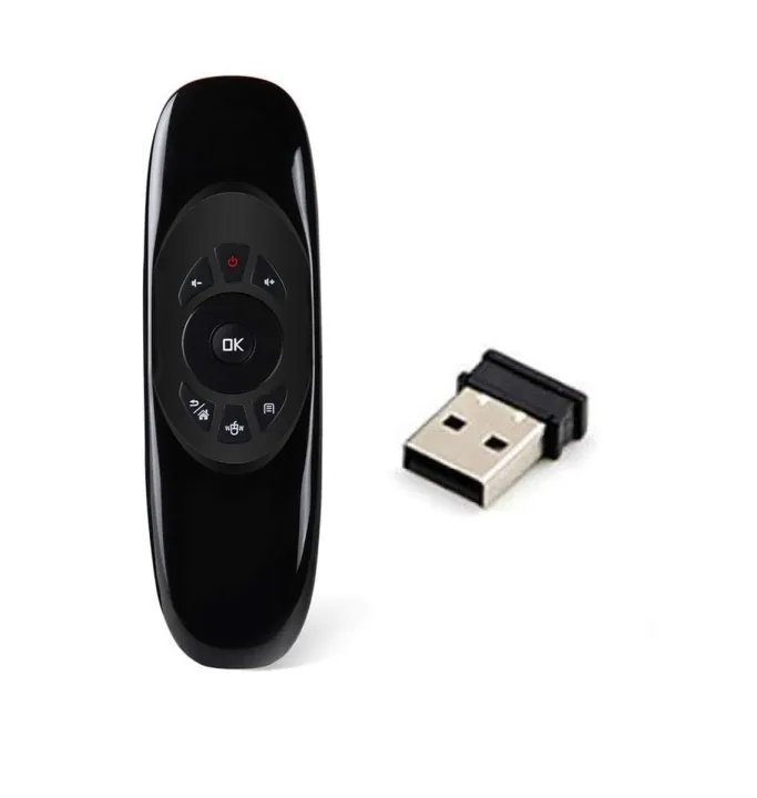 Universal TV Remote Air Mouse, Wireless Keyboard Fly Mouse 2.4GHz ...