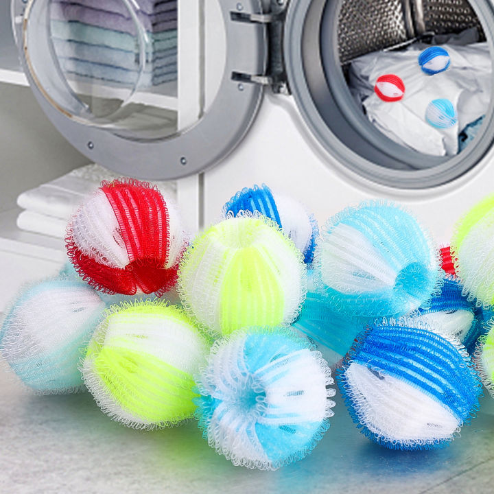 6pcs Magic Plastic Laundry Balls Eco-Friendly Washing Machine Laundry ...