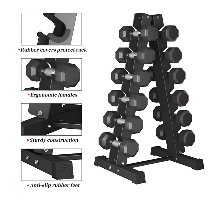 Multi - Function Dumbbell Rack 12 Pcs 6 Pairs 5 Years Warranty ...