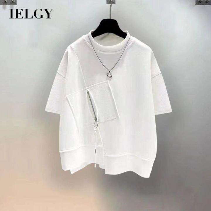 IELGY Versatile Pocket Zipper Panel Loose Men's Half Sleeve Top | Daraz ...