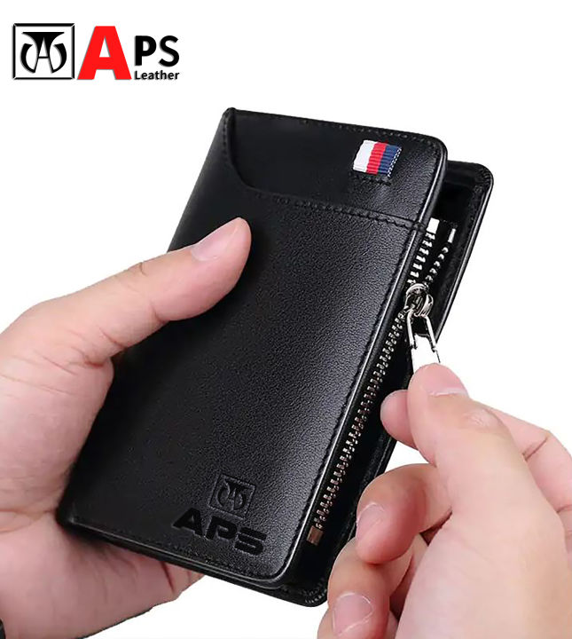 APS Genuine Leather Zipper Wallet PW121 | Daraz.com.bd
