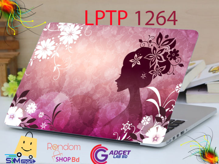 LPTP - 1264 Girl Beautiful Laptop Sticker Laptop Skin Sticker & Laptop ...