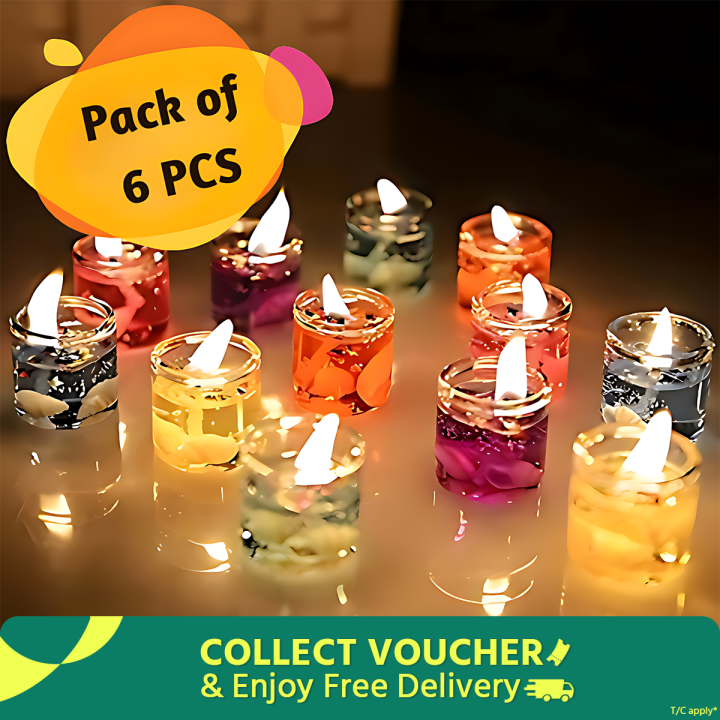 Multicolor Glass Gel Candles For Home Decor, Birthday, Anniversary And ...