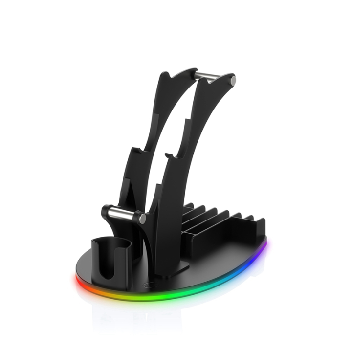 For Desktop Storage Stand Controller Stand with RGB Lights Headphone ...