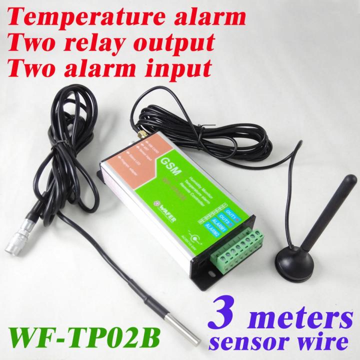 WF-TP02B SMS Remote Controller Temperature Alarm Monitoring with 3 Meter Length Waferproof ...