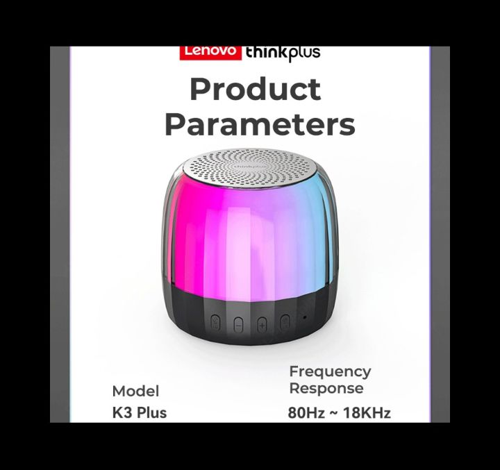 Premium Quality Lenovo Thinkplus K3 Plus RGB Portable Bluetooth Speaker | Daraz.com.bd