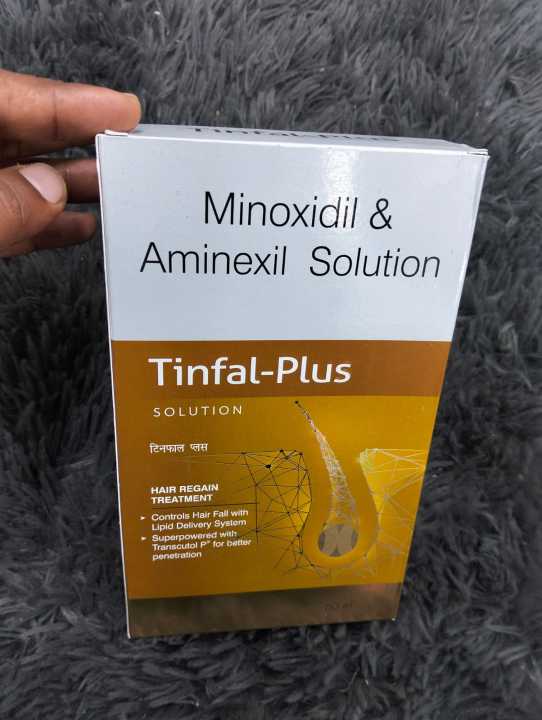 Tinfal Plus Solution minoxidil 5% for hair growth treatment -60 ml ...