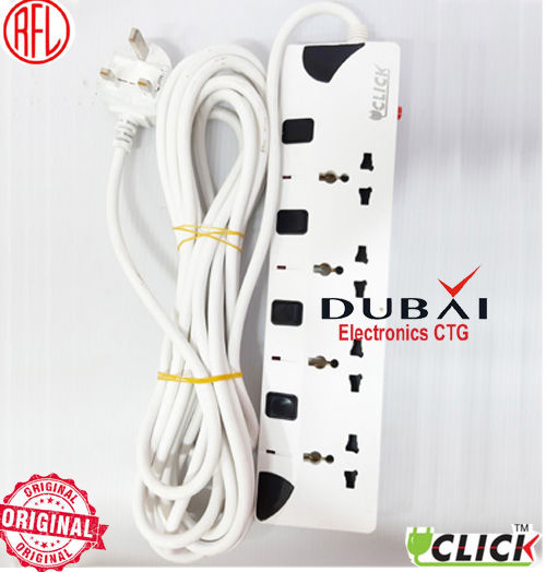 Multi Extension Click 3 pin 4 port 16 feet Cable, Multi extension ...