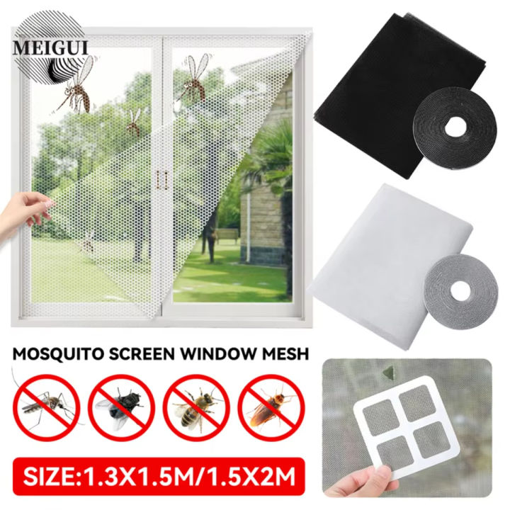 1.5x1.3/2m Household Self-Adhesive Anti-Mosquito Screen Window ...