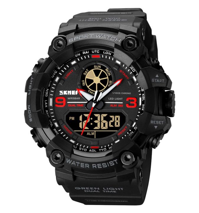 Skmei 1818 Functional Digital Watch Dual Time Face Watches For Men ...