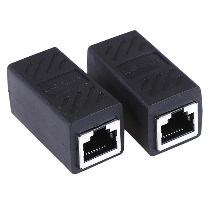 2Pack RJ45 LAN connector inline Cat7/Cat6/Cat5e Ethernet Cable Extender ...