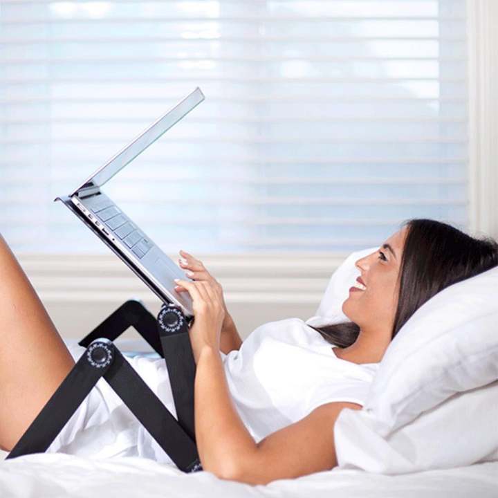 Aluminum Laptop Table With Mouse Pad | Daraz.com.bd