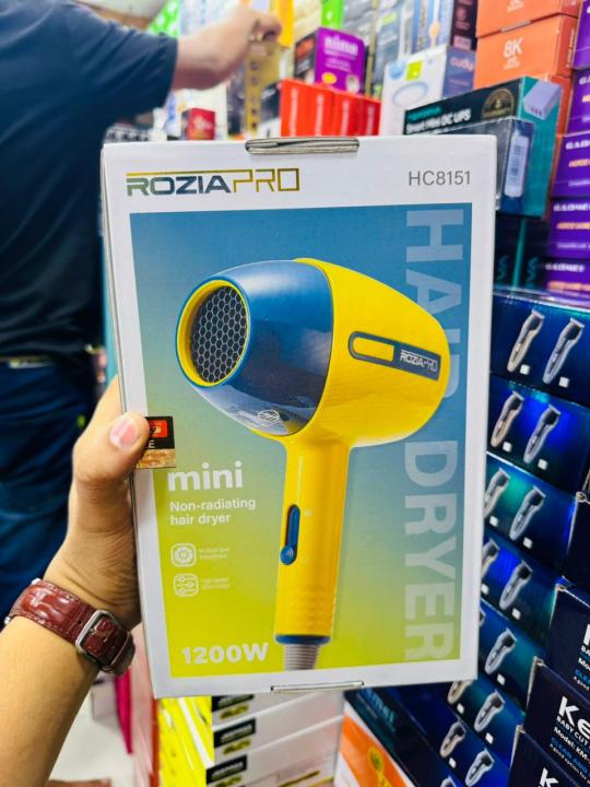 ROZIAPRO HC-8151 Mini Non- radiating Hair Dryer (1200W) | Daraz.com.bd