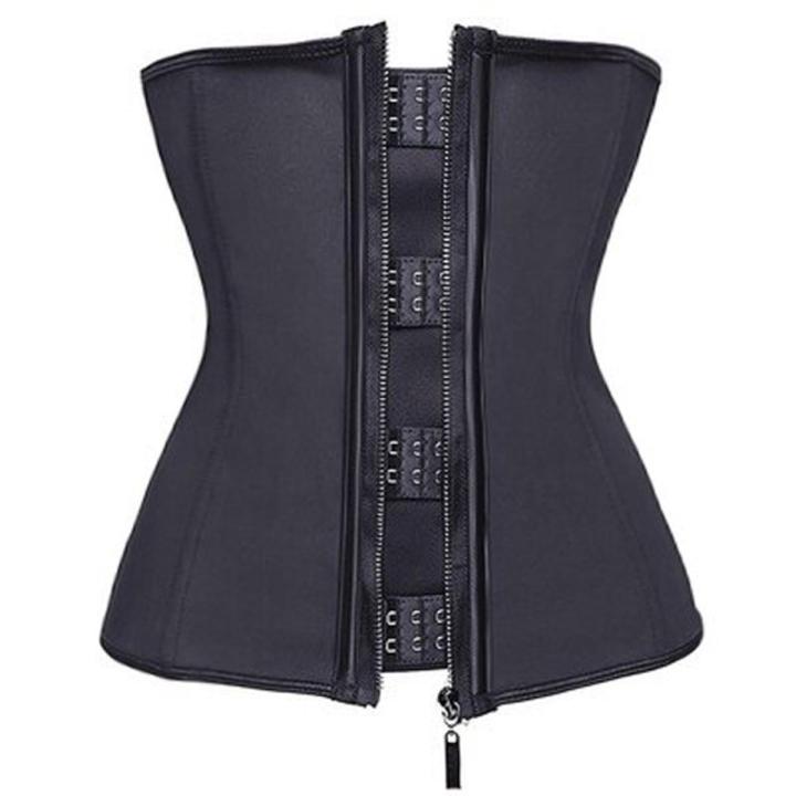 Corset Women Latex Waist Trainer 9 Steel Bone Gothic Corsets Slimming ...