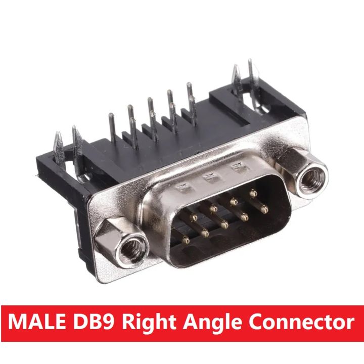MALE 90 Degree DB9 PCB Right Angle 5.08mm Type D Sub Connector Male DB9 ...