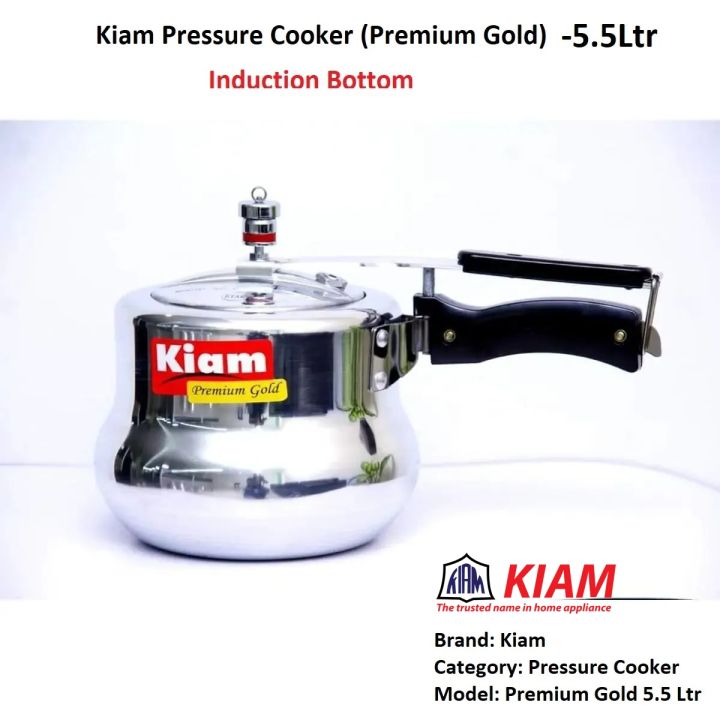 Kiam Premium Gold Pressure Cooker 5.5 Ltr IB (Induction Bottom) | Daraz ...