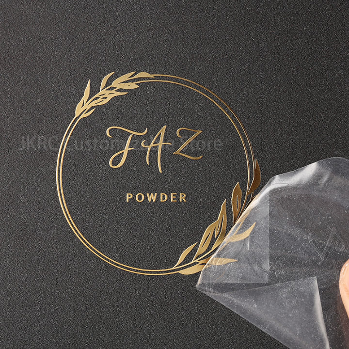 Custom 3D Gold Transfer Sticker Silver Metal Logo DTF print Perfume ...