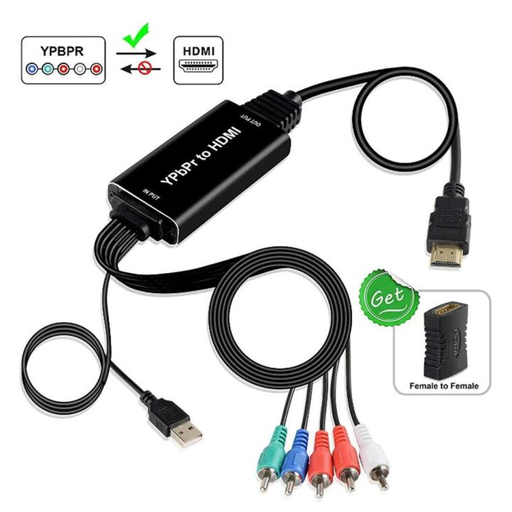 YPBPR to HDMI Converter 5RCA RGB Support 1080P RGB to HDMI 2M Cable ...