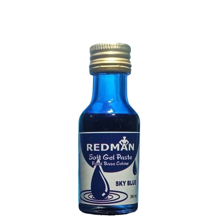 REDMAN ( SKY BLUE ) Soft Gel Paste Base Food Colour SKY BLUE - 36ml ...