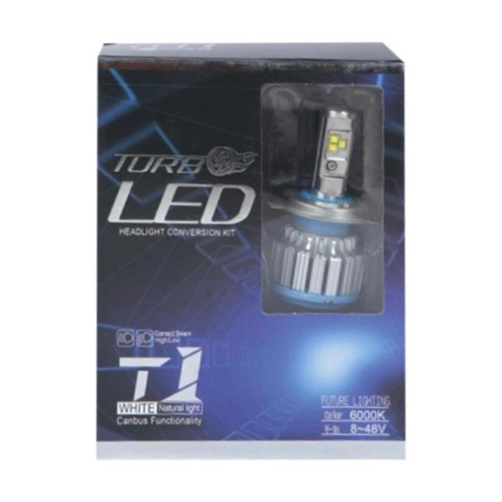 H4 T1 LED Headlight for Car - Blue and Silver | Daraz.com.bd