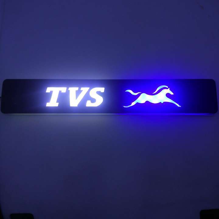 Bike Brand Logo Front Name Plate Led Light For apache Motorcycle - Bike ...