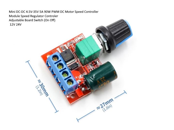 PWM DC 4.5v-35v Motor Speed Controller Module | Daraz.com.bd