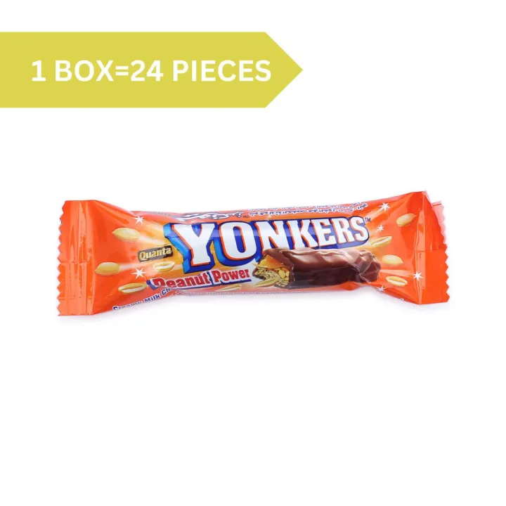 1 box Quanta Yonkers Milk Chocolate with Crunchy Peanuts Chewy Caramel ...