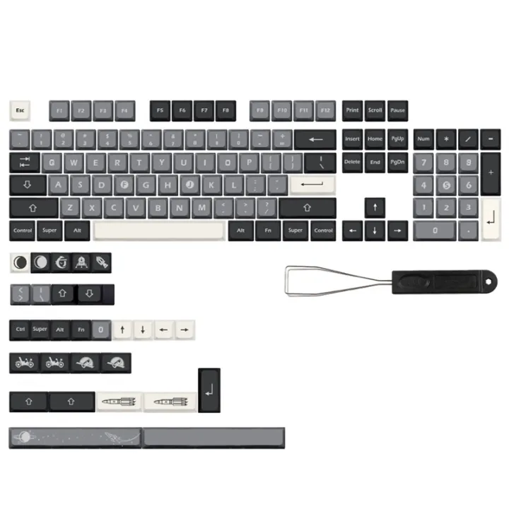 133 Keys Keyca Double PBT Keycaps Parts for Mechanical Keyboard 6.25/7u ...