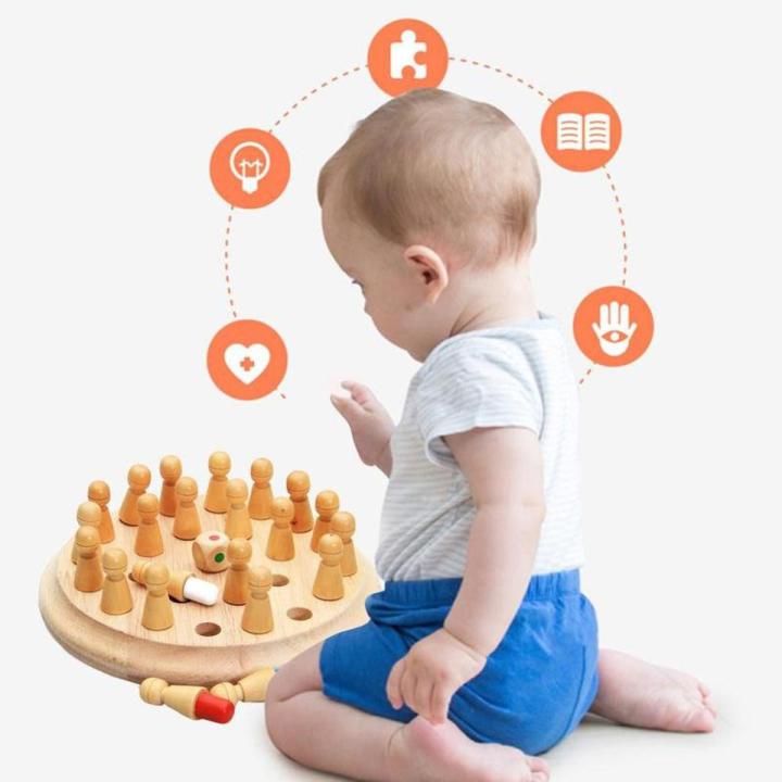【happy one】Kids Wooden Memory Match Stick Chess Table Board Game ...