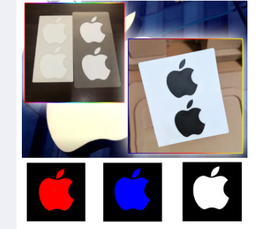 APPLE LOGO Car Sticker Cut Vinyl QUAFF Brand Material sizes 1