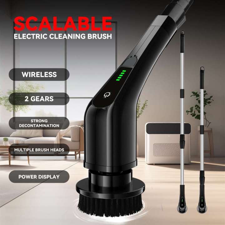 GC Cordless Electric Spin Scrubber, 7 In 1 Bathroom Cleaning Brush With ...