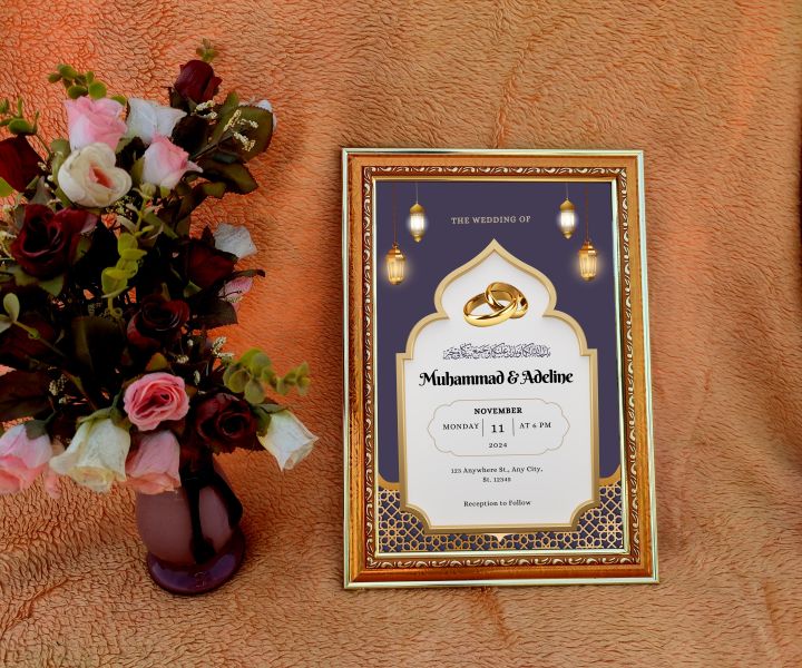 Customized frame nikah frame nikkah nikkah frame how to make nikah pen ...