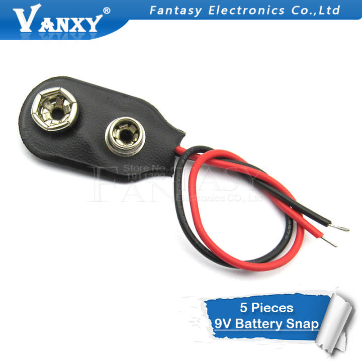 【ajwj】5pcs 9v Battery Snap Connector Clip Wires | Daraz.com.bd