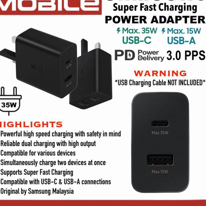 Samsung 35W PD Power Adapter Duo (USB-C, USB-A) | Daraz.com.bd