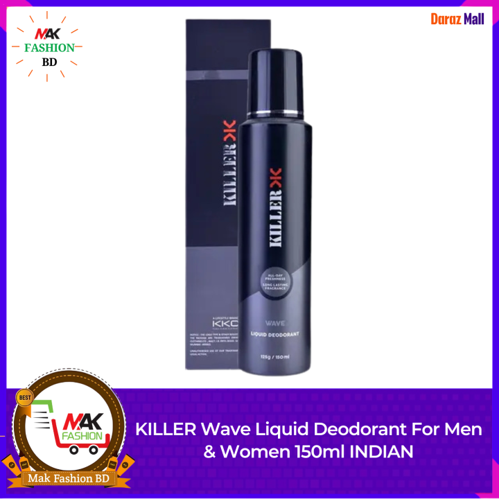 KILLER Wave Liquid Deodorant For Men & Women 150ml INDIAN | Daraz.com.bd