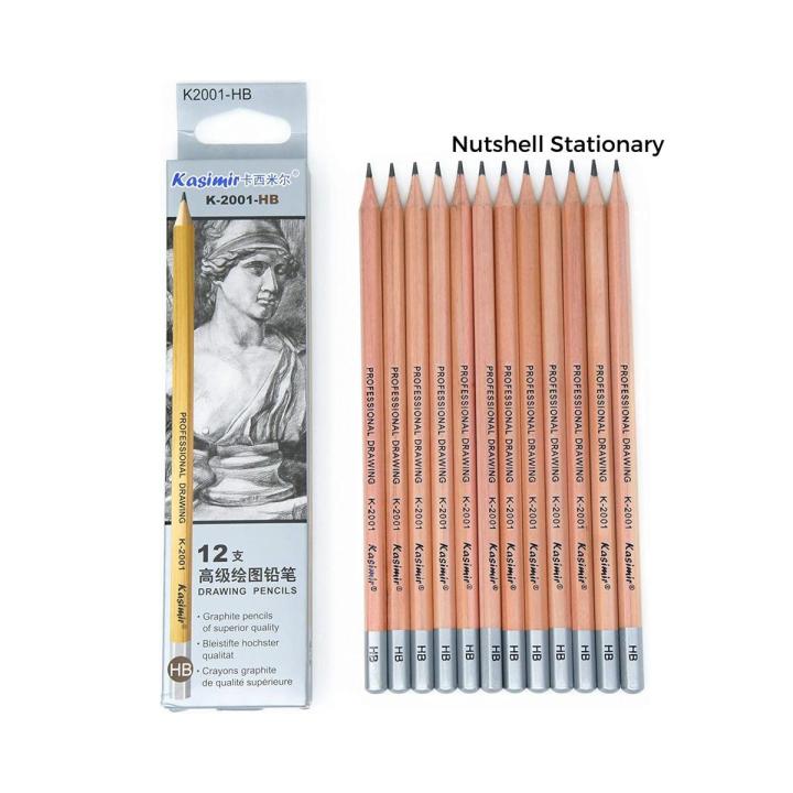 Kasimir Graphite Sketching Pencils 12B 10B 8B 6B 5B 4B 3B 2B B HB H 2H Graphite Sketching ...