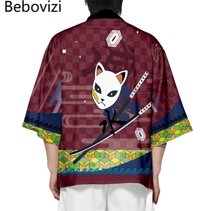 Japanese Samurai Anime Demon Slayer Cosplay Kimono Women Men Haori Robe ...