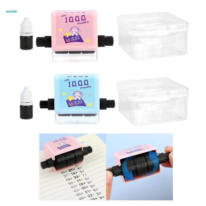 Math Roller Stamp Roller Digital Teaching Stamp Portable Number ...